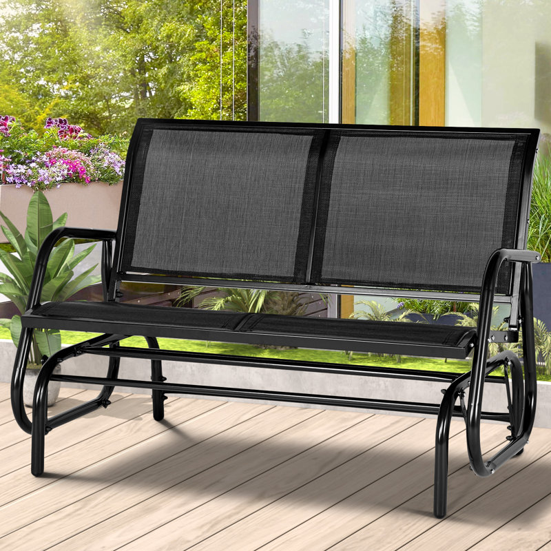 Red Barrel Studio 2 Seats Outdoor Swing Glider Loveseat Chair Reviews Wayfair